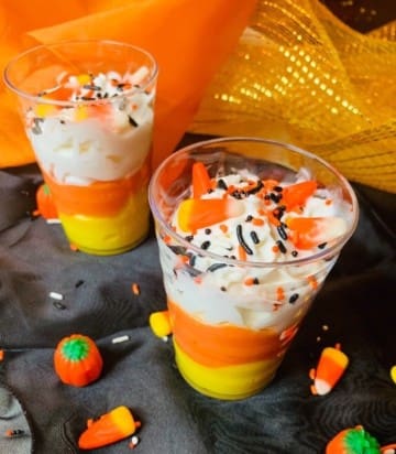 Candy Corn Pudding Cups - Razzle Dazzle Life