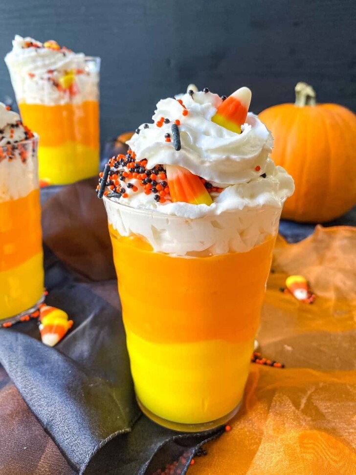 Candy Corn Pudding Cups - Razzle Dazzle Life