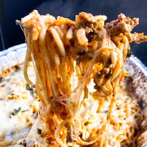 Cheesy Baked Spaghetti - Razzle Dazzle Life
