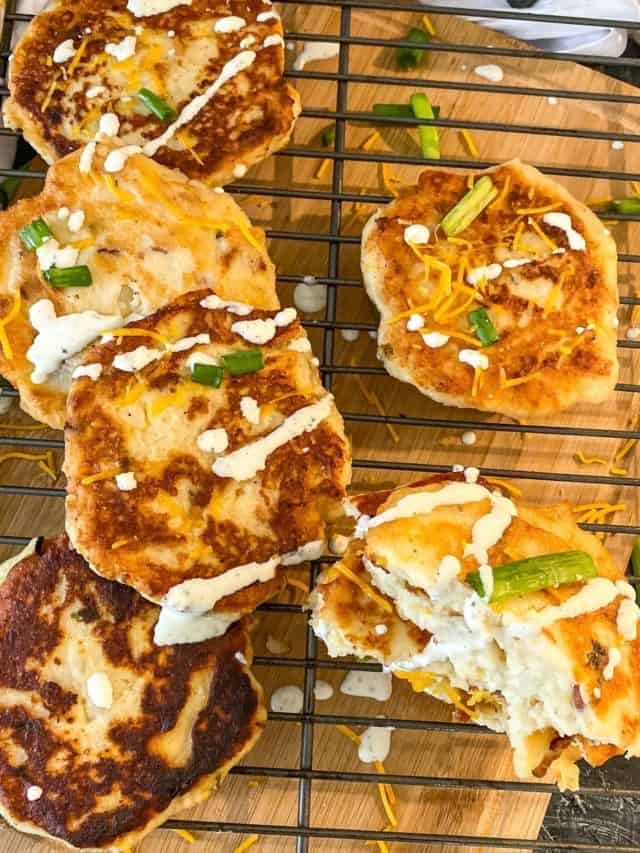 Loaded Mashed Potato Cakes - Razzle Dazzle Life