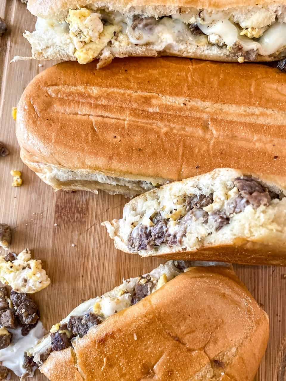 Steak Egg and Cheese Breakfast Sandwiches - Razzle Dazzle Life