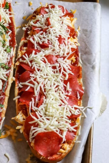 Garlic Bread Pizza- 2 Ways! - Razzle Dazzle Life