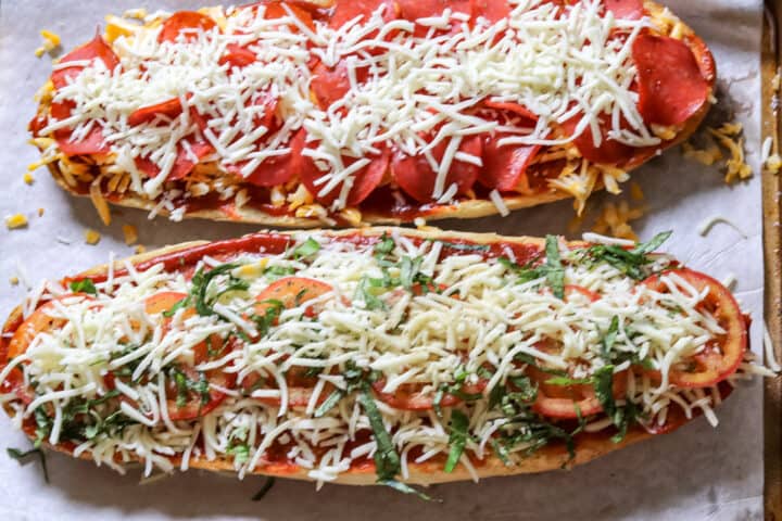 Garlic Bread Pizza- 2 Ways! - Razzle Dazzle Life